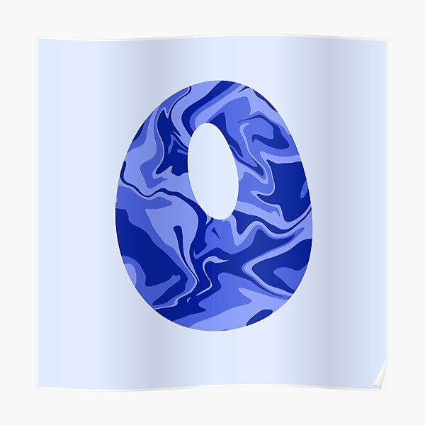 "Letter “O” Blue Swirls " Poster for Sale by janbeck5555 | Redbubble