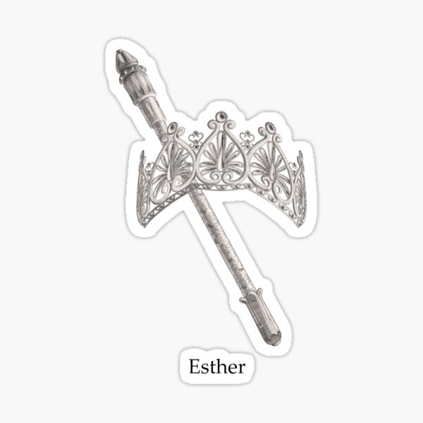"The Crown and Scepter - Esther" Sticker for Sale by ARIsEasternStar ...