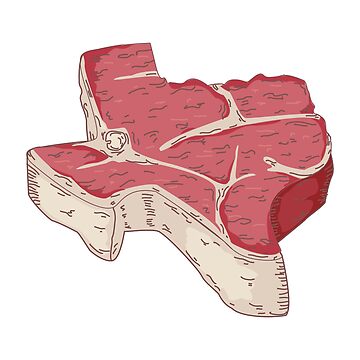 "Texas Steak" Sticker for Sale by IVTtech | Redbubble