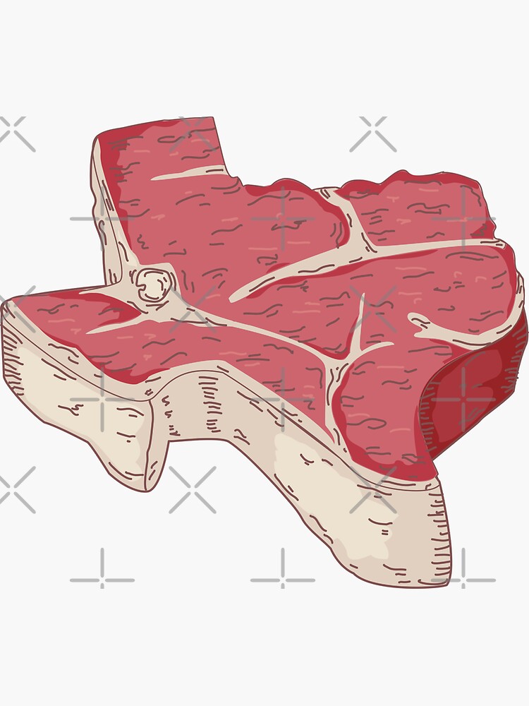 "Texas Steak" Sticker for Sale by IVTtech | Redbubble