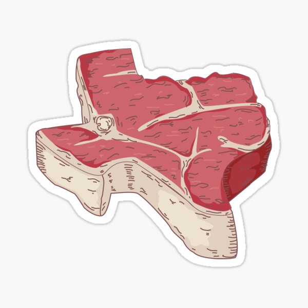 "Texas Steak" Sticker for Sale by IVTtech | Redbubble