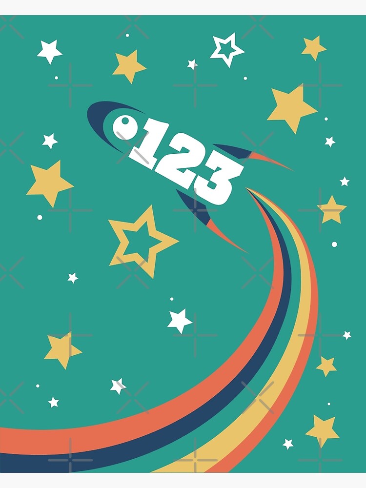 "123 Rocket - Space Kids - Gender Neutral Kids Designs" Art Print for ...
