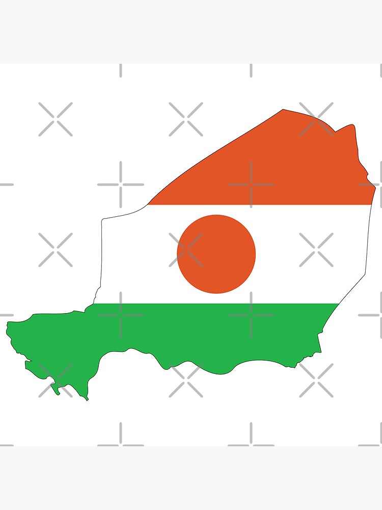 "Niger Flag In The Country Map" Poster for Sale by RafedRatan | Redbubble