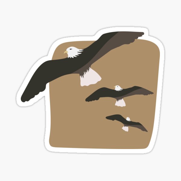 "flying eagle " Sticker by kimtangdesign | Redbubble