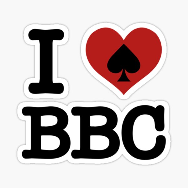 "I love bbc " Sticker by Stupiditeees | Redbubble