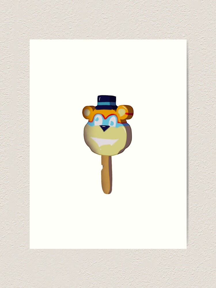 "FNAF Security Breach Freddy Fazbear Popsicle" Art Print for Sale by ...