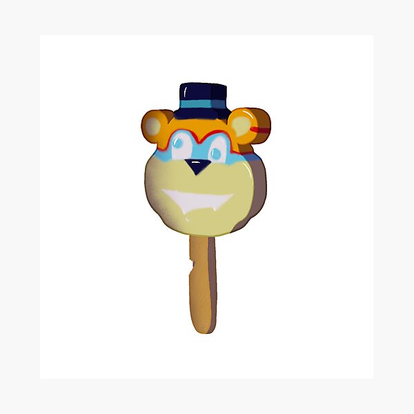 "FNAF Security Breach Freddy Fazbear Popsicle" Photographic Print for ...