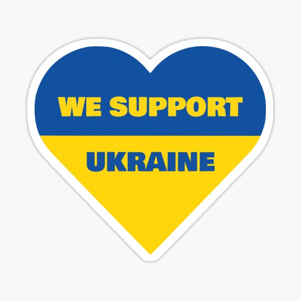 "We Support UKRAINE" Sticker by Beneartas | Redbubble