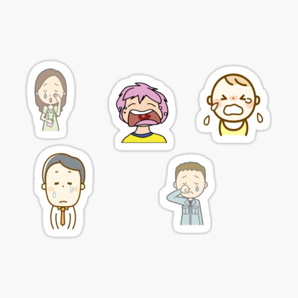 "Mood Sticker Pack - Sadness" Sticker for Sale by MarcinaChicShip ...
