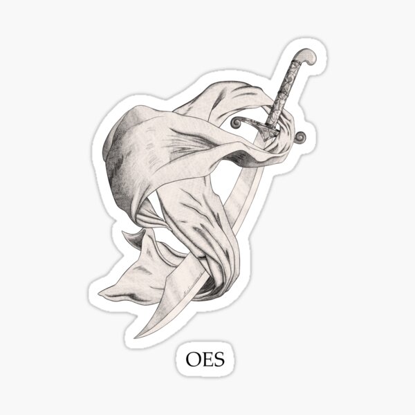 "The Sword and Veil - OES" Sticker for Sale by ARIsEasternStar | Redbubble