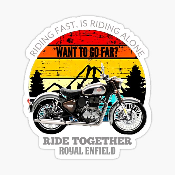 "Royal Enfield classic 350 designs by FASHION THERAPY" Sticker by Abhi ...