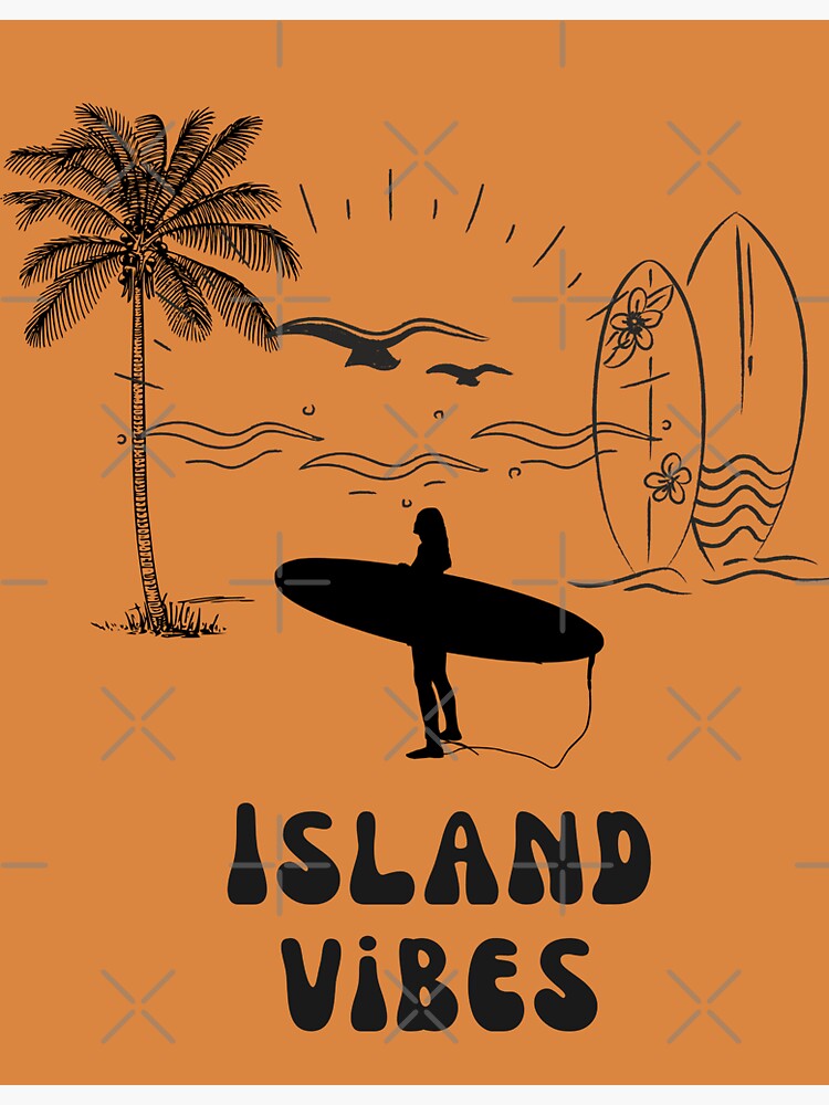 "Island Vibes" Sticker by starpointart | Redbubble