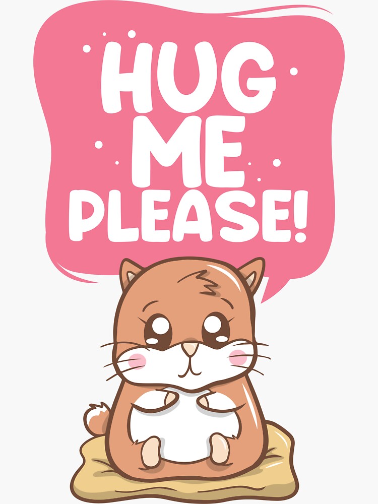 "hug me please" Sticker by createsafae | Redbubble