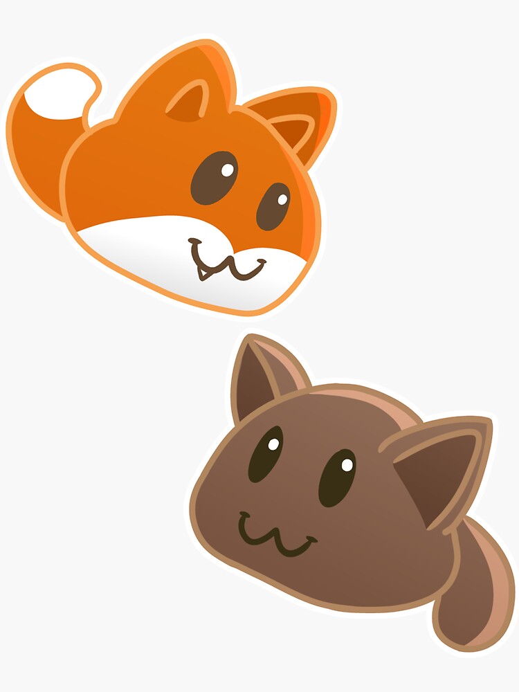 "Slime Rancher Fox and Brown Cat Slimes" Sticker for Sale by ...