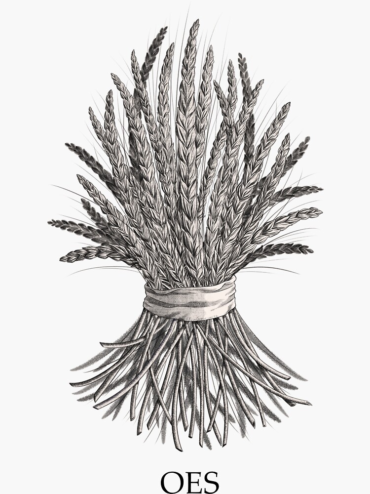"Sheaf of Wheat - OES" Sticker for Sale by ARIsEasternStar | Redbubble