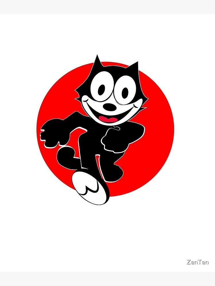 Impression photo « Félix un chat de bande dessinée marchant sur l'écran ...