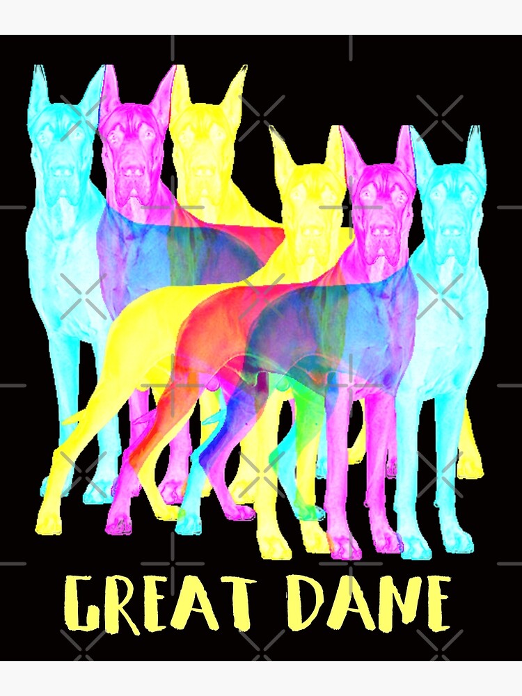 "Colorful Great Dane Art " Poster for Sale by joseech | Redbubble