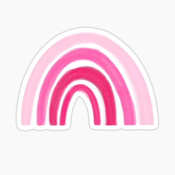 "Pink rainbow " Sticker by maddycd610 | Redbubble