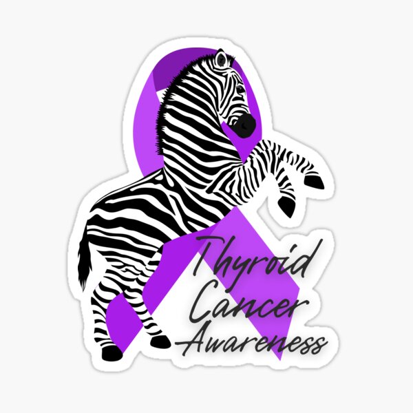 "Thyroid Cancer Awareness Ribbon" Sticker by ElleHazlett | Redbubble