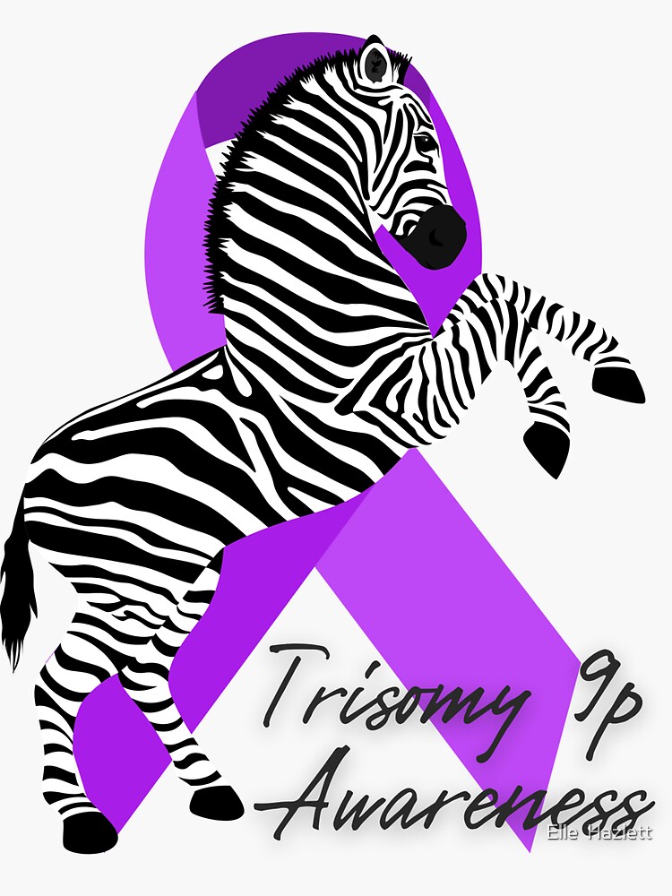 "Trisomy 9p Awareness Ribbon" Sticker by ElleHazlett | Redbubble