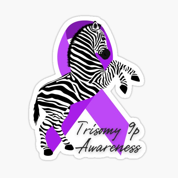 "Trisomy 9p Awareness Ribbon" Sticker by ElleHazlett | Redbubble