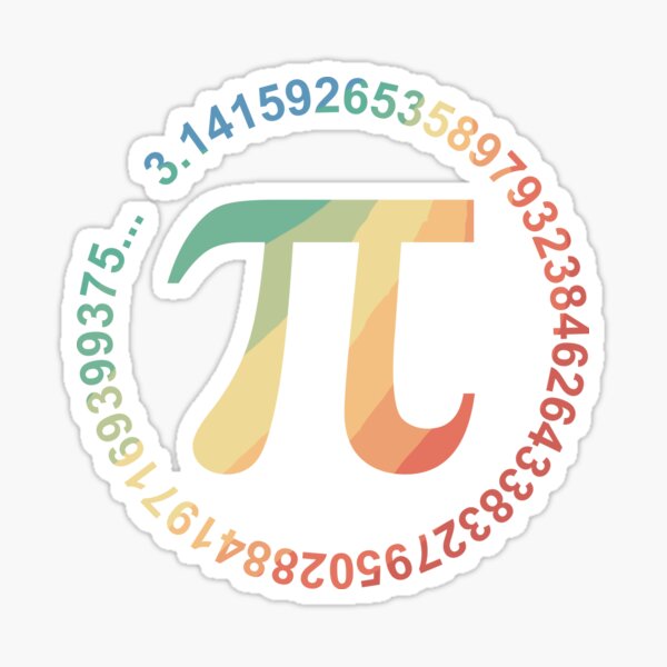 "colorful π PI" Sticker for Sale by D2X-design | Redbubble