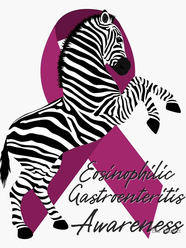 "Eosinophilic Gastroenteritis Awareness Ribbon" Sticker by ElleHazlett ...
