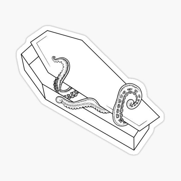 "octopus casket" Sticker by dabi-lee | Redbubble
