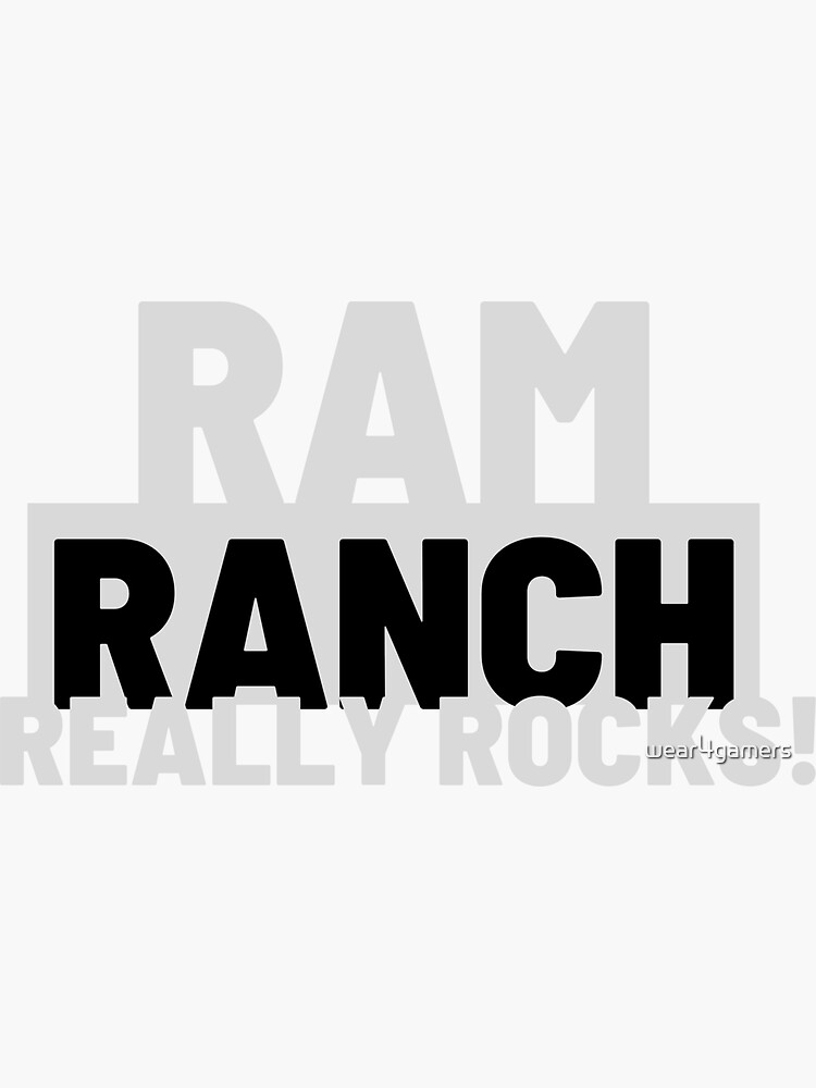 "ram ranch | ram ranch really rocks | cowboys of ram rancher" Sticker ...
