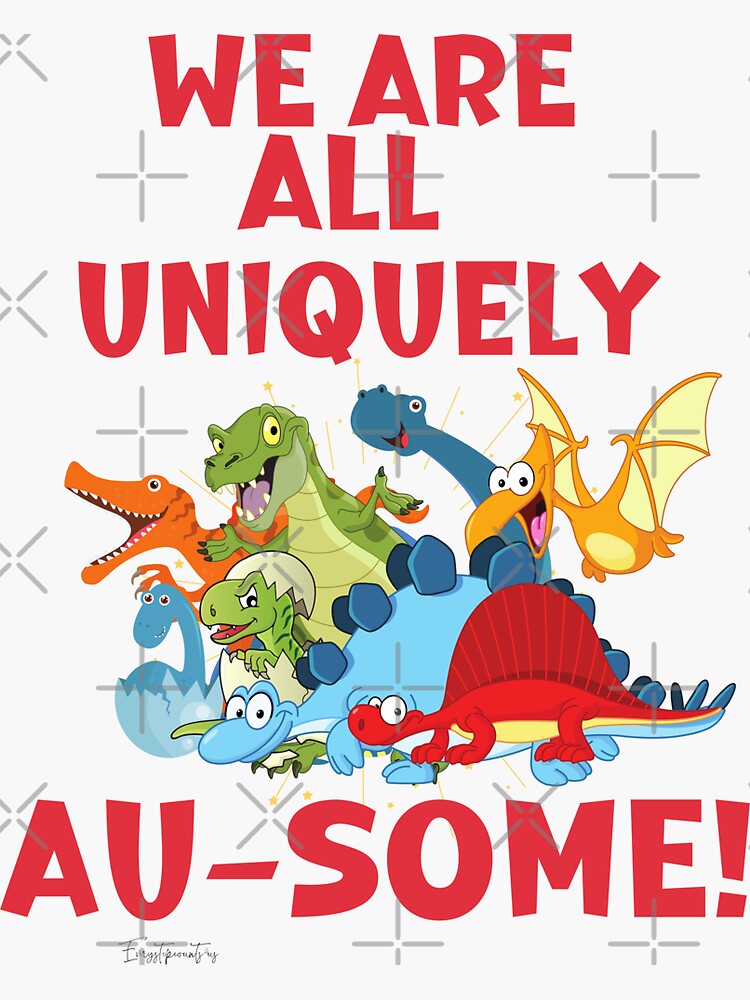"Red Instead- Neurodiversity/ Autism acceptance - Dinosaurs are Au-some ...
