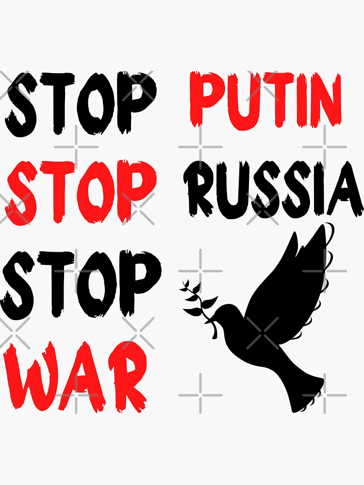 War with Ukraine and Russia" Sticker by HomeGrownStudio | Redbubble