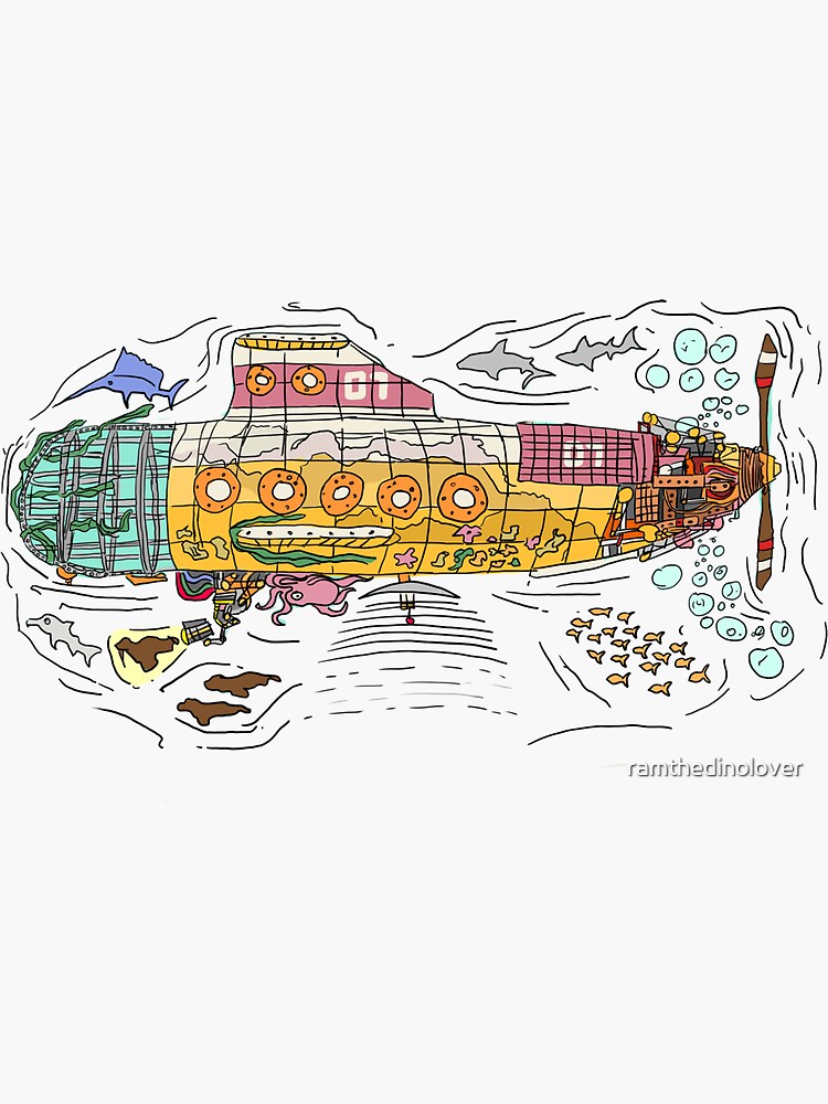 "Submarine Sticker" Sticker by ramthedinolover | Redbubble
