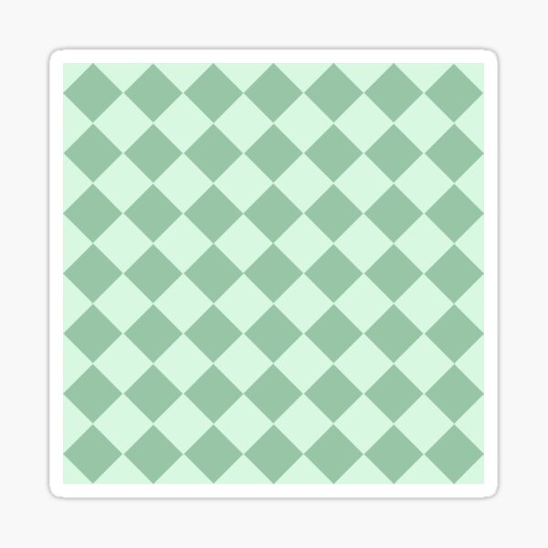 "Minty Fresh Slanted Checker" Sticker by MOREbyJP | Redbubble