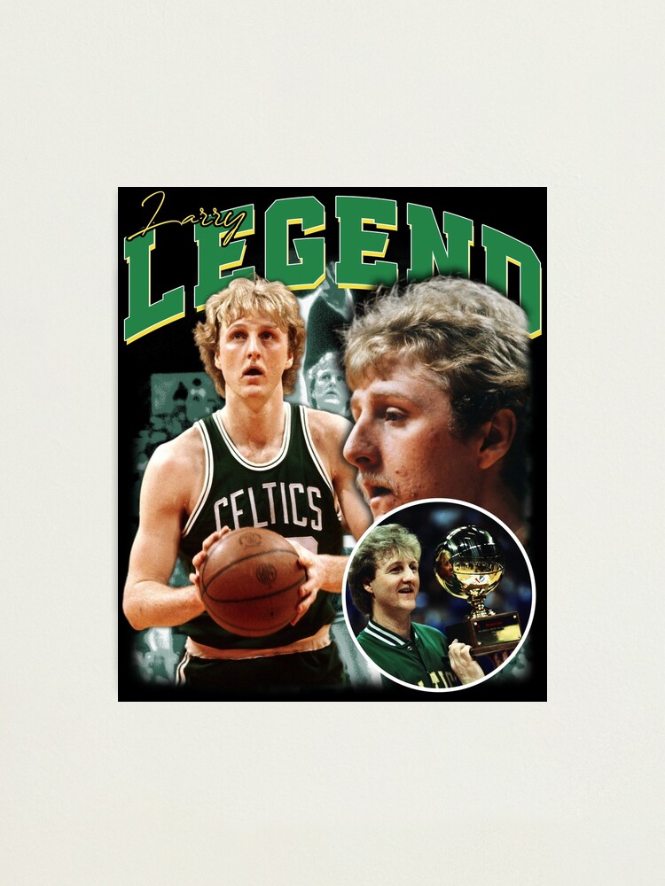 Lámina fotográfica «Larry Bird Legend Basketball Signature Vintage ...