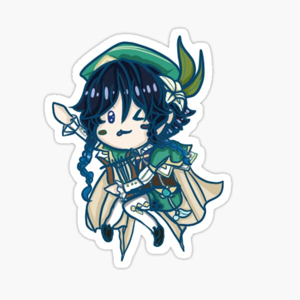 "Venti Genshin impact cute chibi" Sticker for Sale by Pinkyturquoise ...