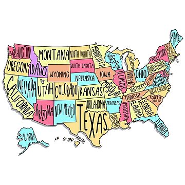 "Cartoon usa map with comic letters" Poster for Sale by zackup | Redbubble