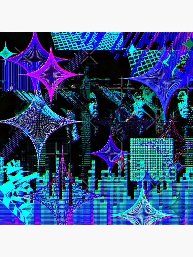 "MRN In Cyber Land" Sticker by MRNStudiosArt | Redbubble