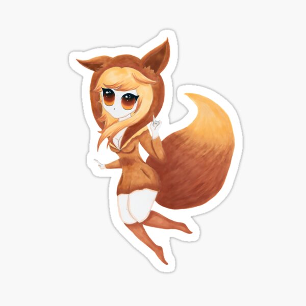 "Foxy Lady " Sticker by Oliviaart56 | Redbubble
