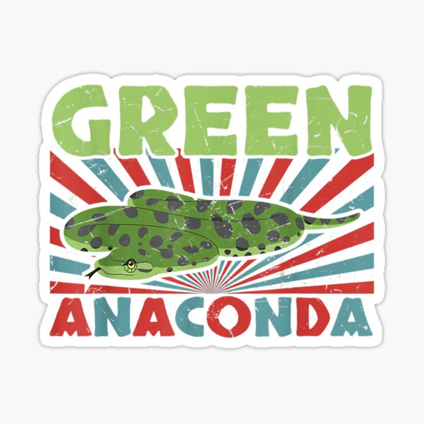 "Cool Green Anaconda Snake Reptile Anaconda Lovers T-Shirt" Sticker by ...