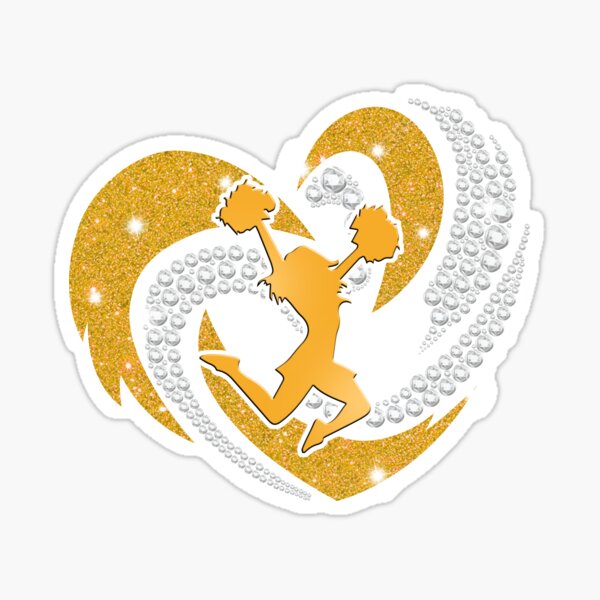 "Heart Diamond Cheerleading" Sticker by SweetThreads79 | Redbubble