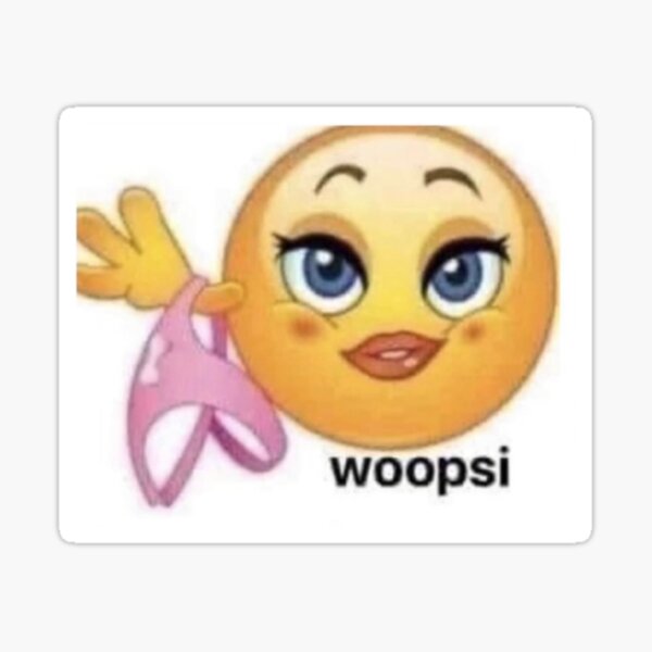"whoopsi" Sticker by audreytallulah | Redbubble