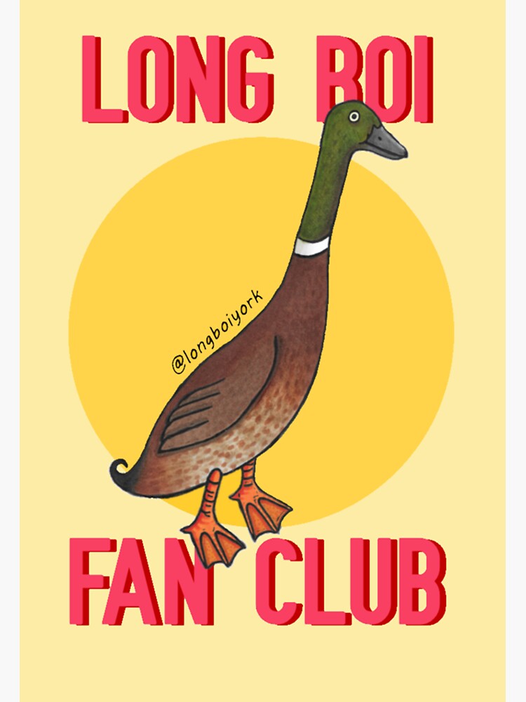 "Long Boi Fan Club Sticker" Sticker by AronKadar | Redbubble