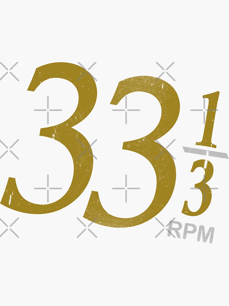 "Thirty Three and One Third RPM" Sticker for Sale by rogue-design ...
