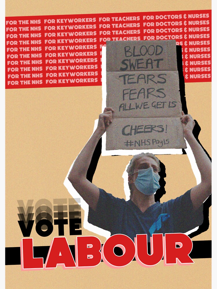 "Keir Starmer - Labour art" Sticker by keittesantucci | Redbubble