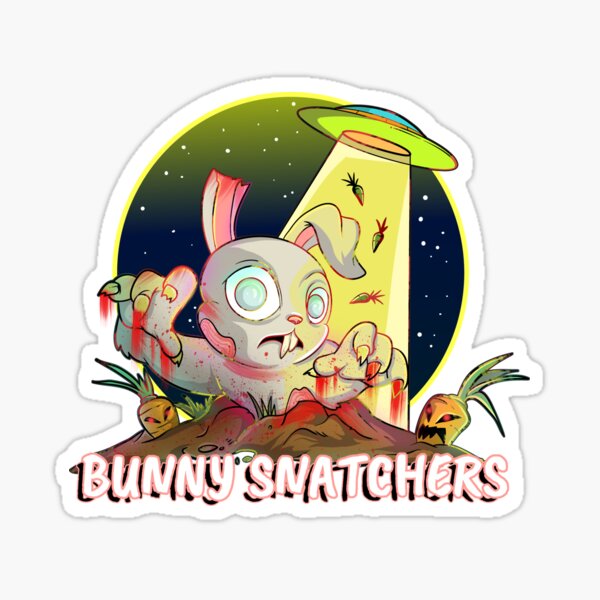 "Bunny Snatchers - Dark Zombie Rabbit" Sticker by BlackSheepEllis ...