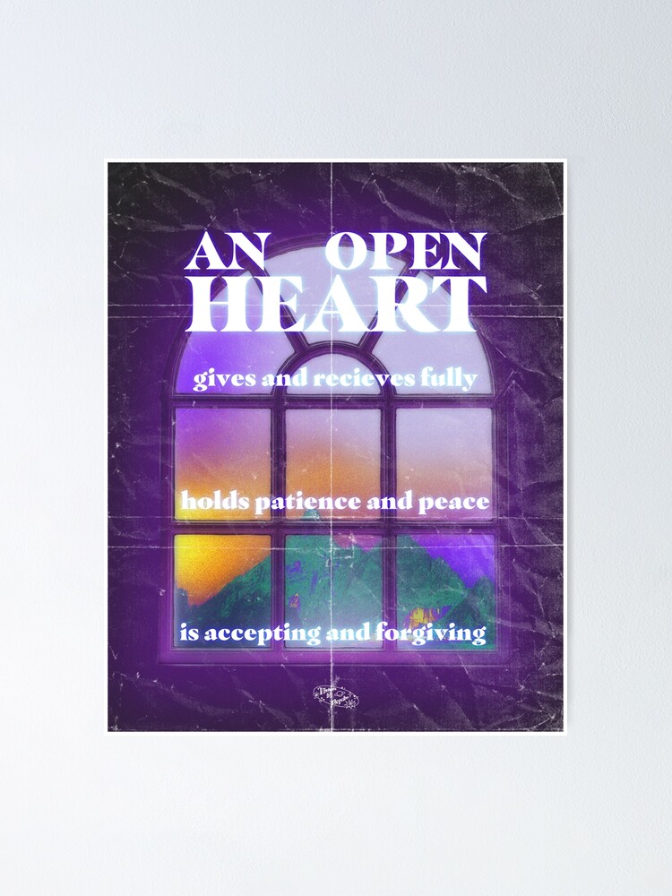 ""An Open Heart" Poster Design" Poster for Sale by psyche-16 | Redbubble