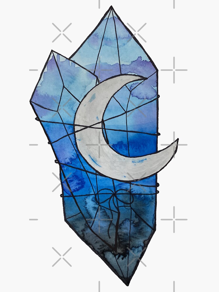"Moon Crystal " Sticker by ThistleWitch | Redbubble