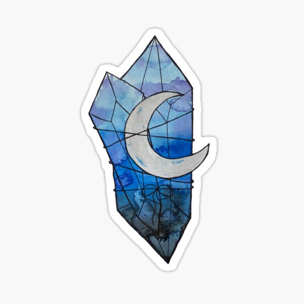 "Moon Crystal " Sticker by ThistleWitch | Redbubble