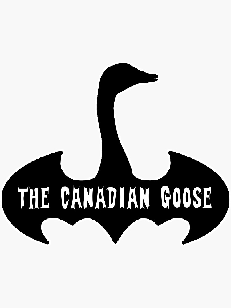 "Black on Red BatGoose logo" Sticker by CanadianGooseKS | Redbubble