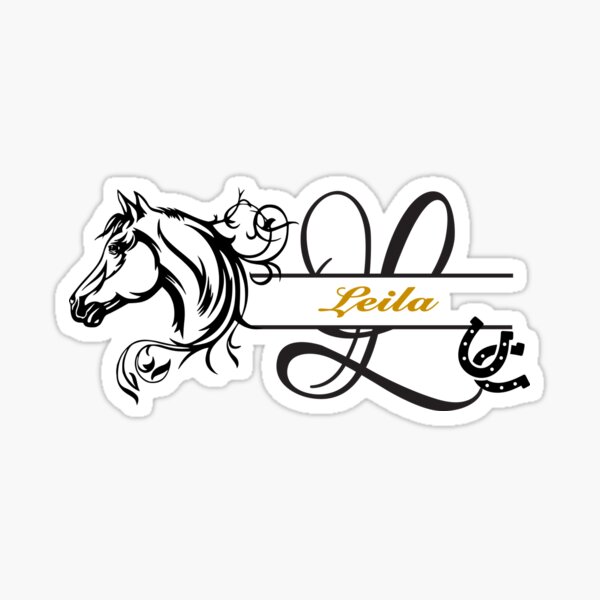 "Leila with Horse Design" Sticker by Horse-Aholic | Redbubble
